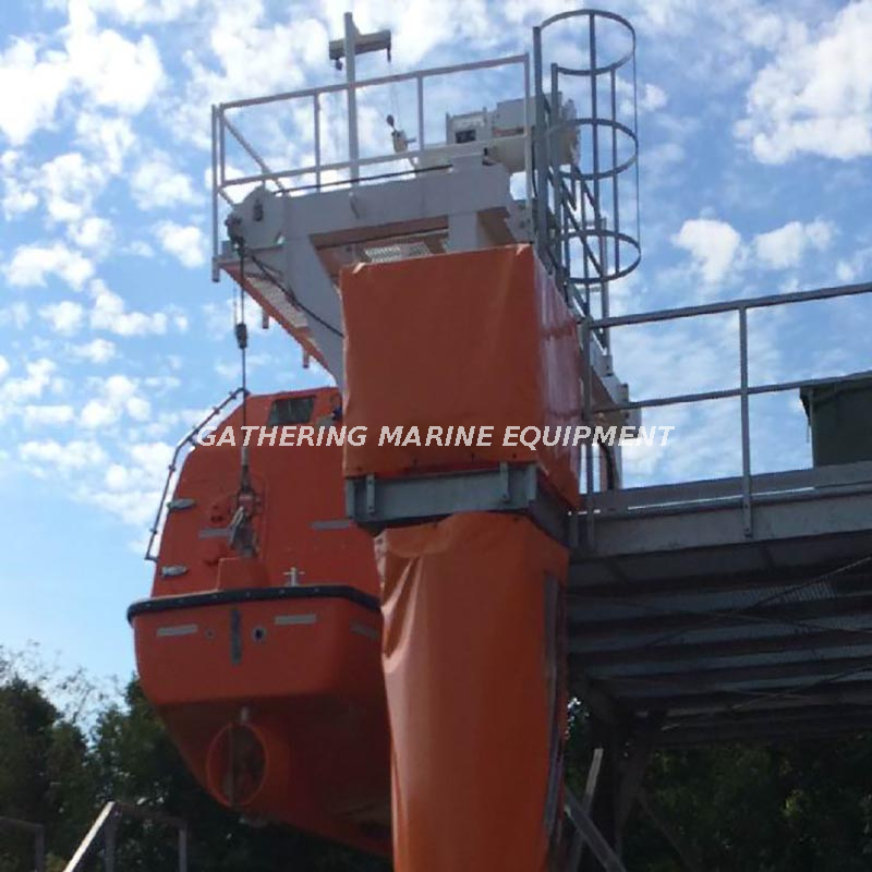 Offshore Platform Type Davit Enclosed Lifeboat Davit with Certification ...